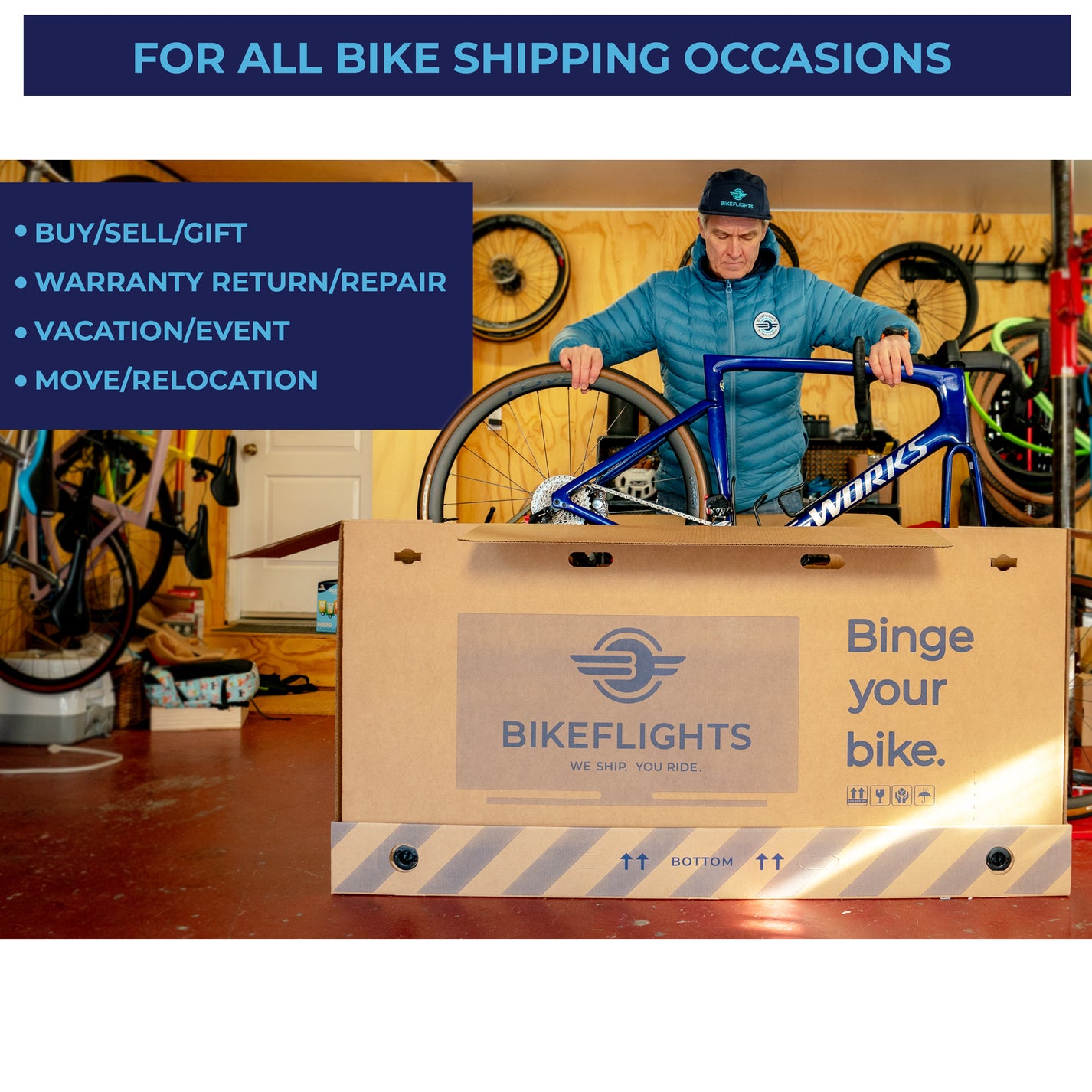 Bike Shipping Box - Bicycle Shipping Boxes - Bike Box Large - BikeFlights.com – Bikeflights Store